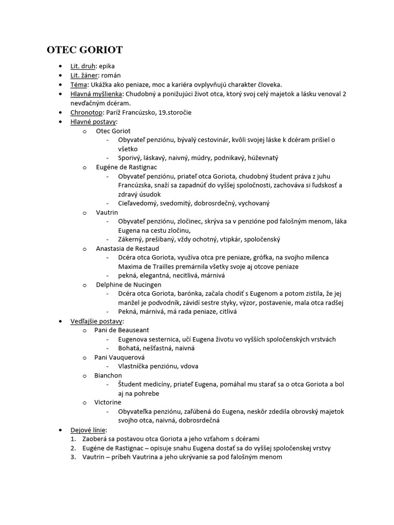 Otec Goriot | PDF