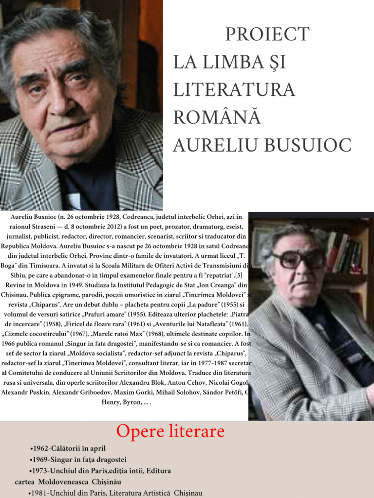 Aureliu Busuioc Prezentare | PDF