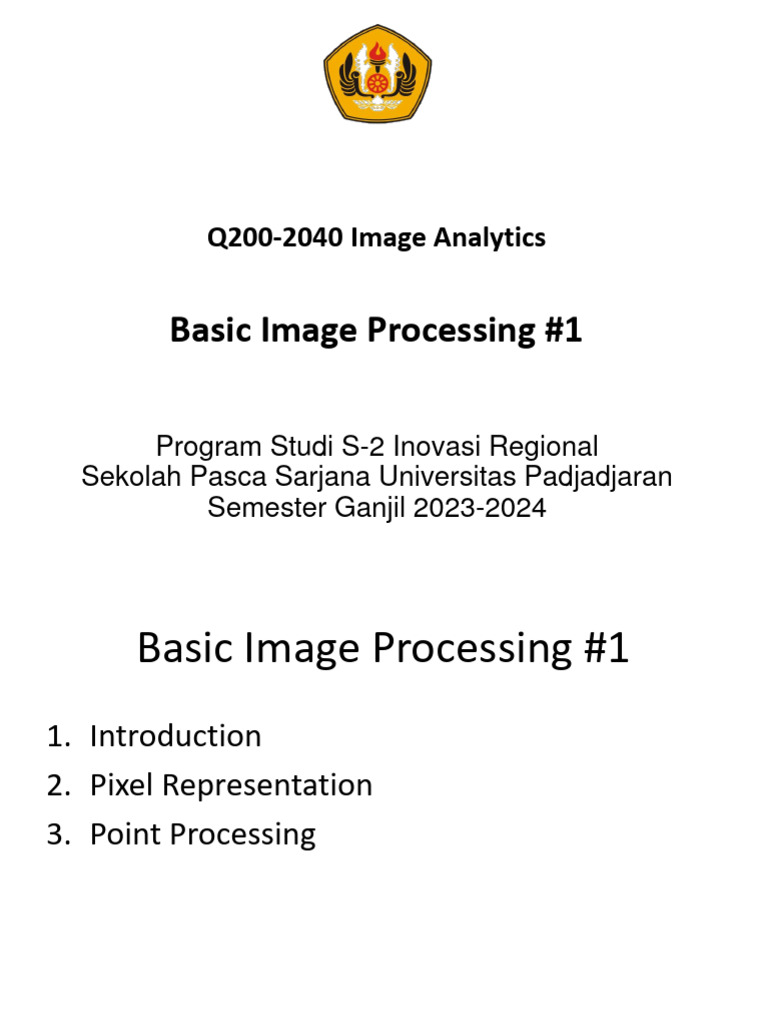 Basic Image Processing #1 | Download Free PDF | Digital Image | Matrix (Mathematics)