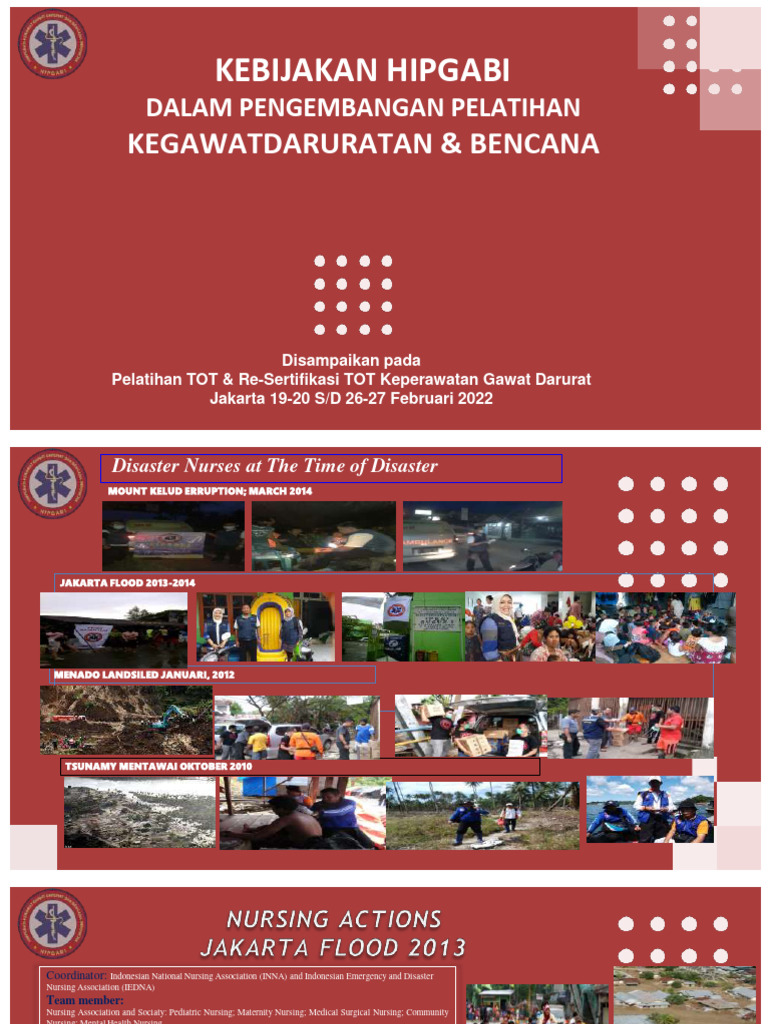 Materi 1 - Kebijakan DPP Hipgabi Dalam Diklat Gadar Bencana TH 2022-1 | PDF