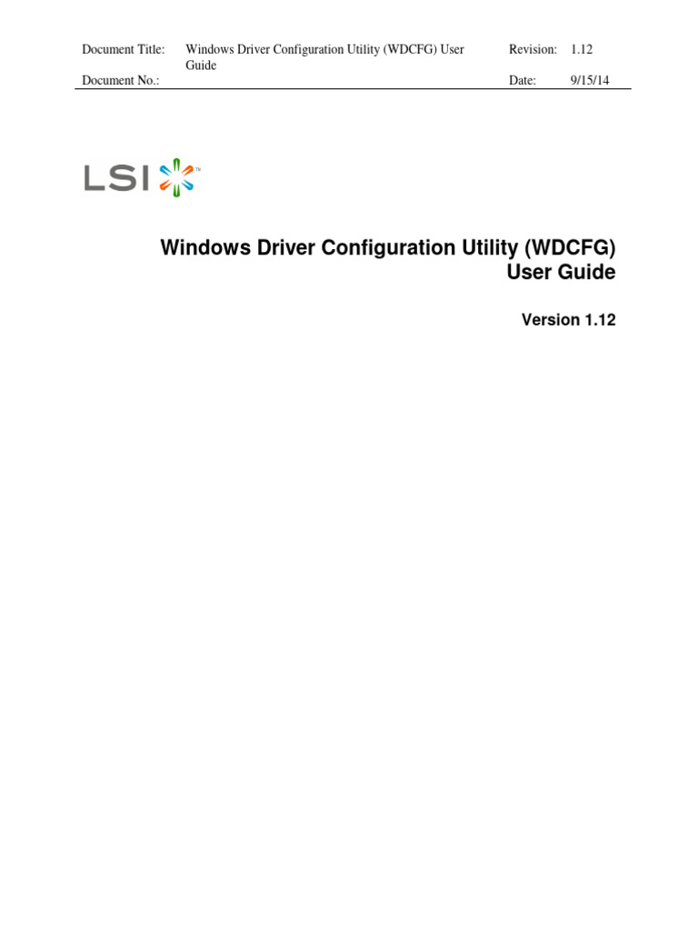 User Guide - Windows Driver Configuration Utility | PDF | Command Line Interface | Windows Registry