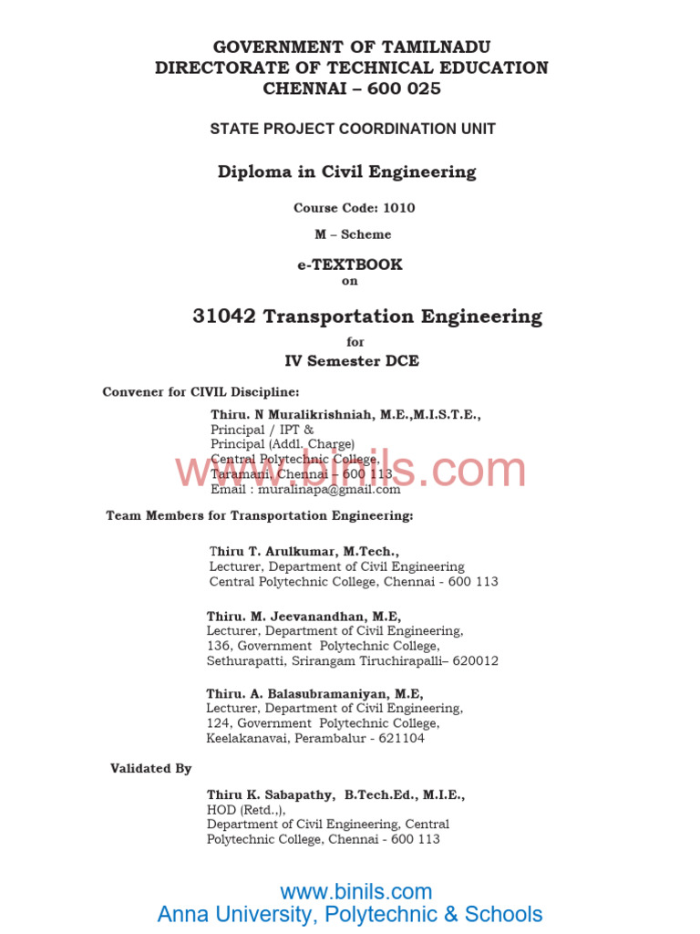 Transportation Engineering Polytechnic Textbooks PDF | PDF | Road ...