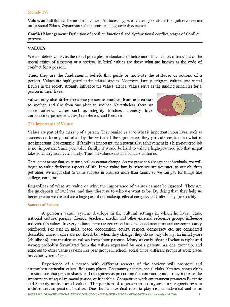 Ob Module 4 - SHK | PDF | Attitude (Psychology) | Job Satisfaction