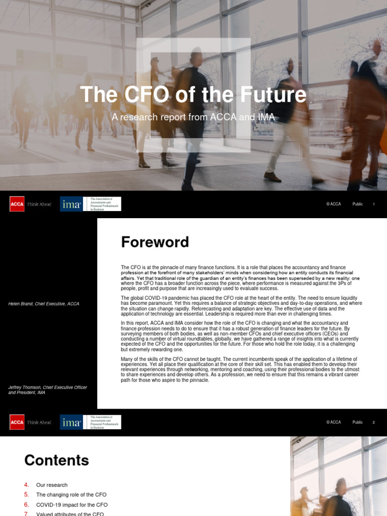 ACCA CFO of The Future Talkbook | PDF | Chief Financial Officer ...