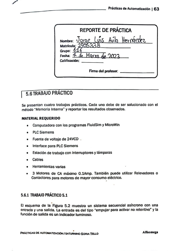 PR Ctica 5 LB Automatizaci N PDF | PDF | Electrónica | Automatización