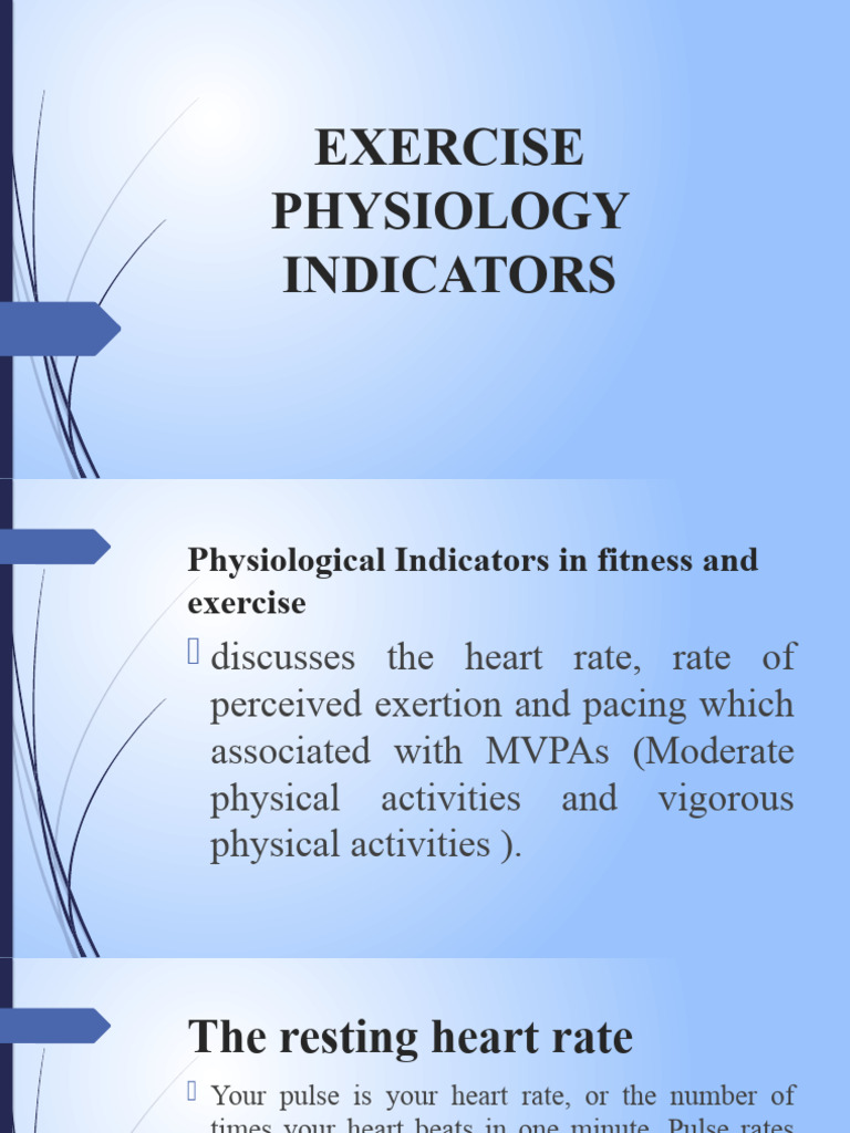 Exercise Physiology Indicators | PDF | Heart Rate | Pulse