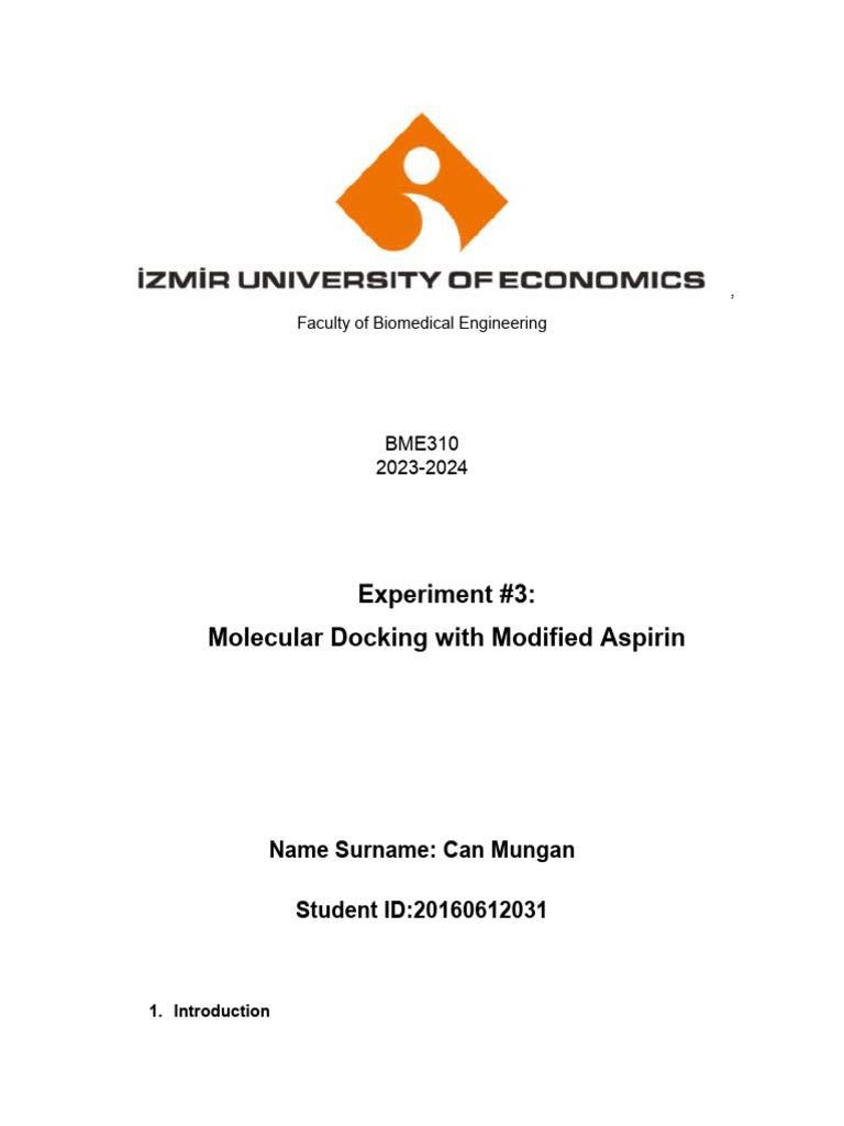 Lab Report 3 BME 310 | PDF | Docking (Molecular) | Protein Data Bank