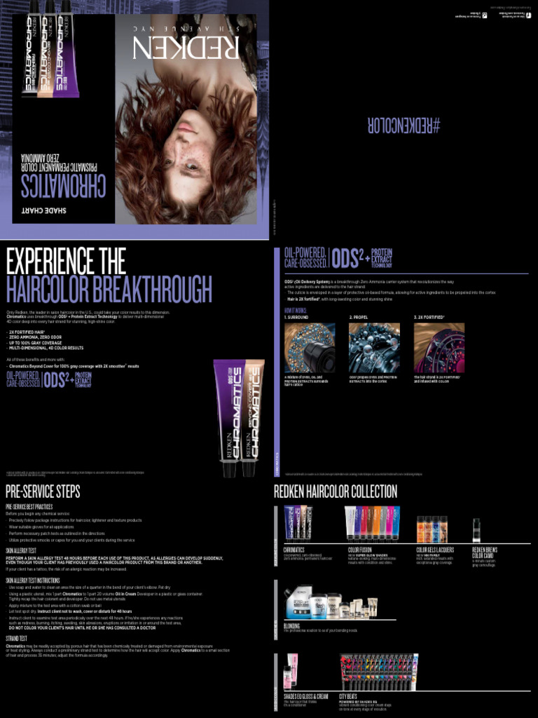 Redken Chromatics Color Chart Guide | PDF | Yellow | Green