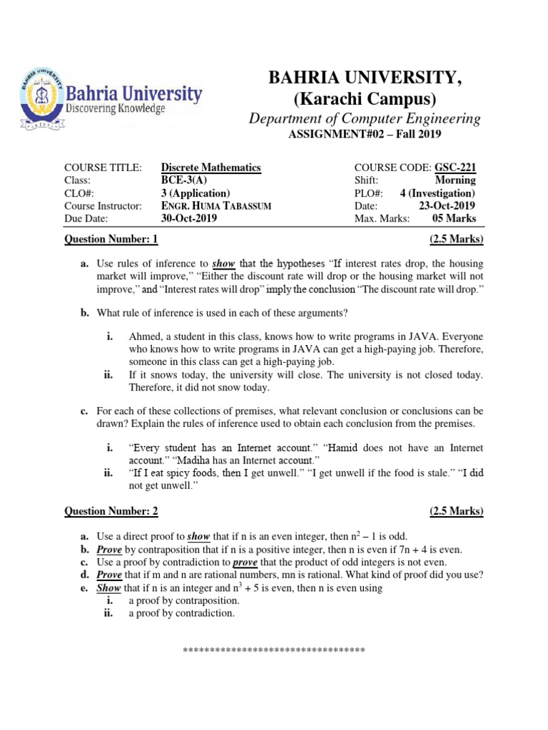 Assignment 2 Pdf Mathematical Proof Logical Truth