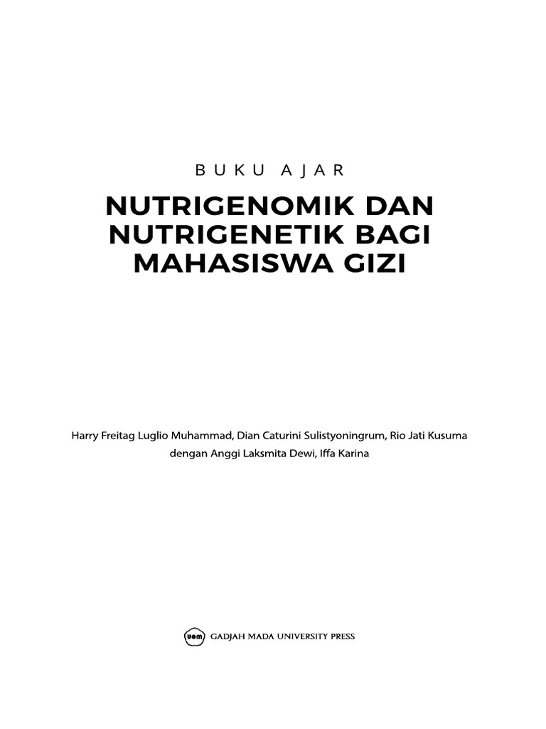 Buku Ajar Nutrigenomik Dan Nutrigenetik Bagi Mahasiswa Gizi | PDF ...