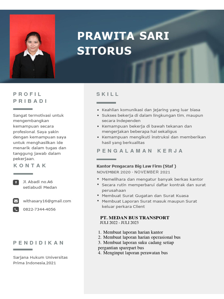 Prawita Sari Sitorus CV | PDF | Karier & Perkembangan