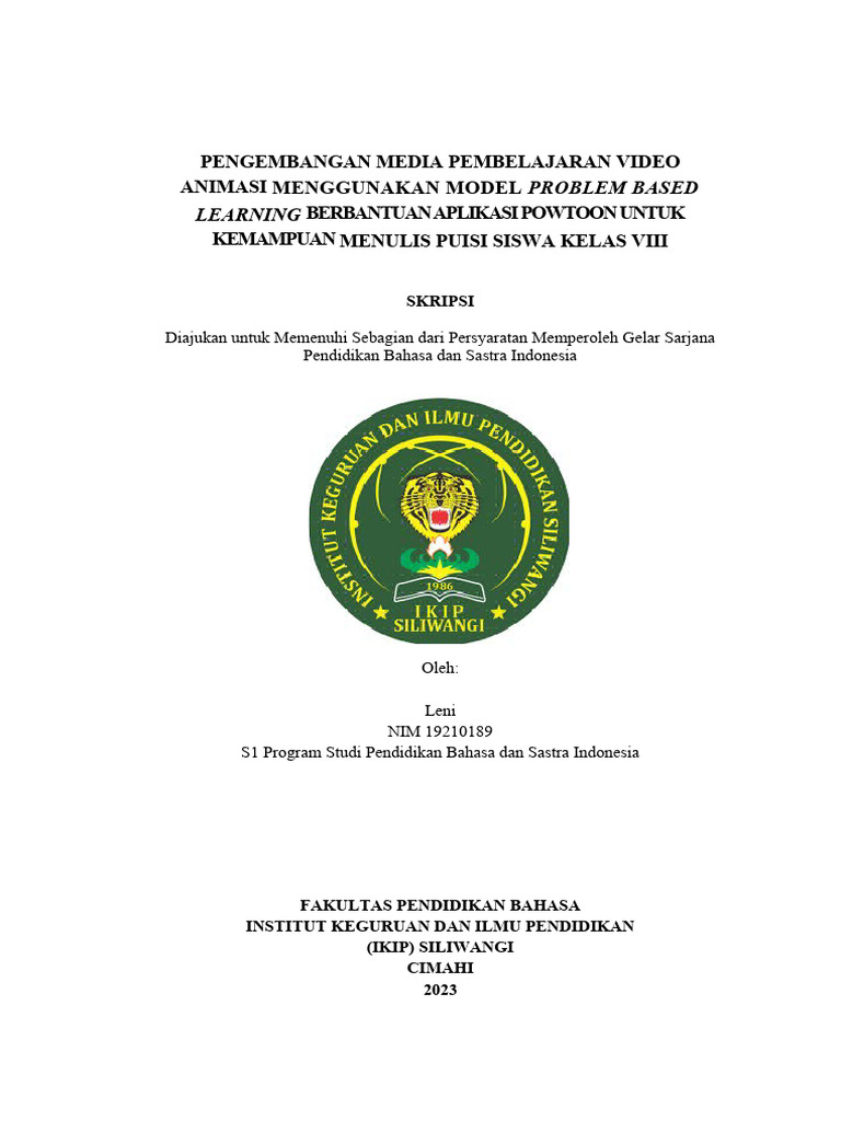 Skripsi Revisi | PDF