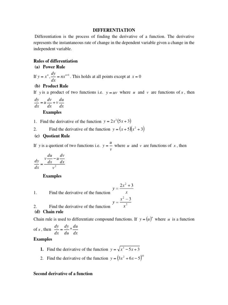 Differentiation and Integration 2 | PDF | Derivative | Profit (Economics)