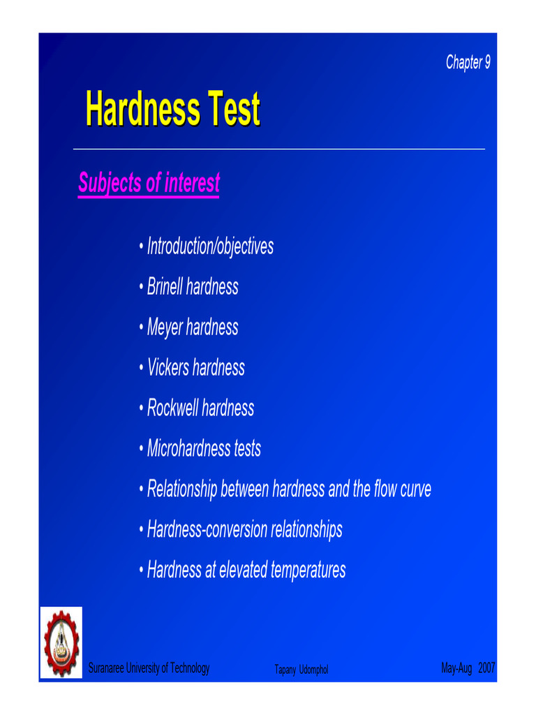 Hardness Test | PDF | Hardness | Solid Mechanics