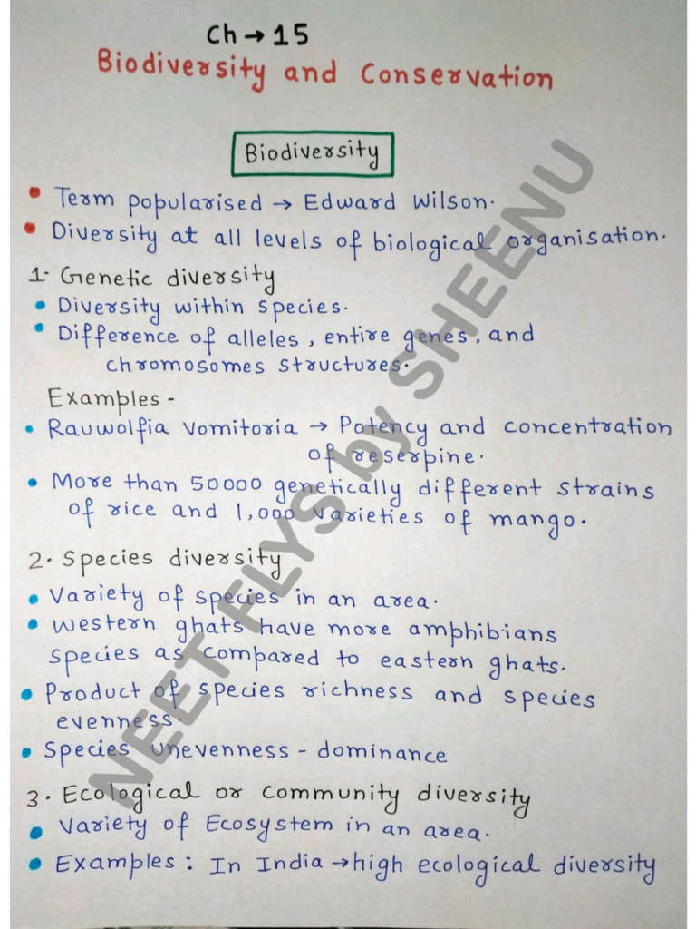 Biodiversity and Conservation | PDF