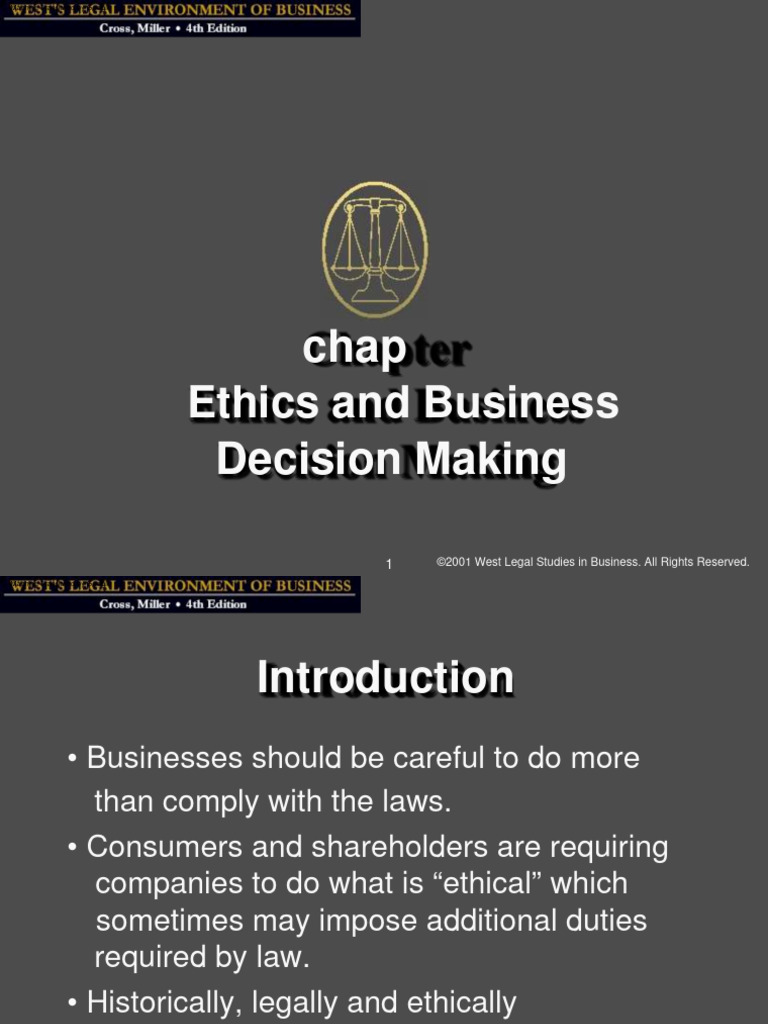02 Ethical Decision Making | PDF | Business Ethics | Rights