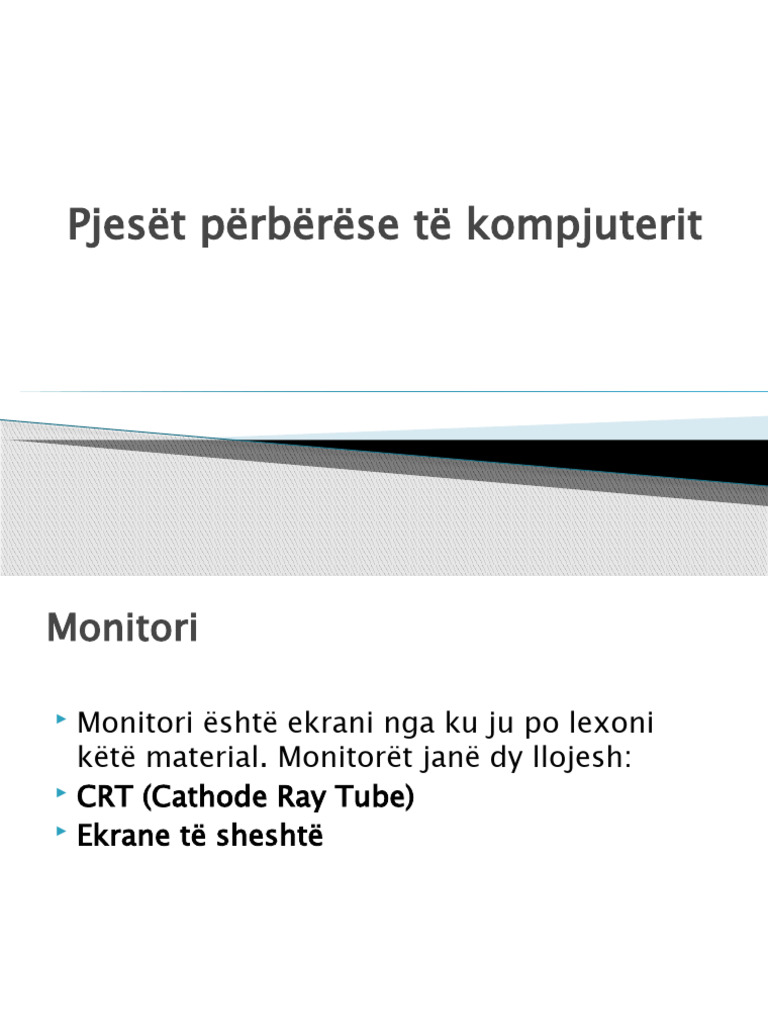 Leksion 4 - Pjeset Perberese Te Kompjuterit | PDF