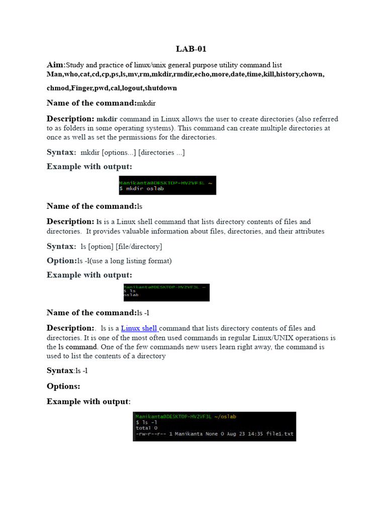 Oslab1 Pdf Computer File Directory Computing