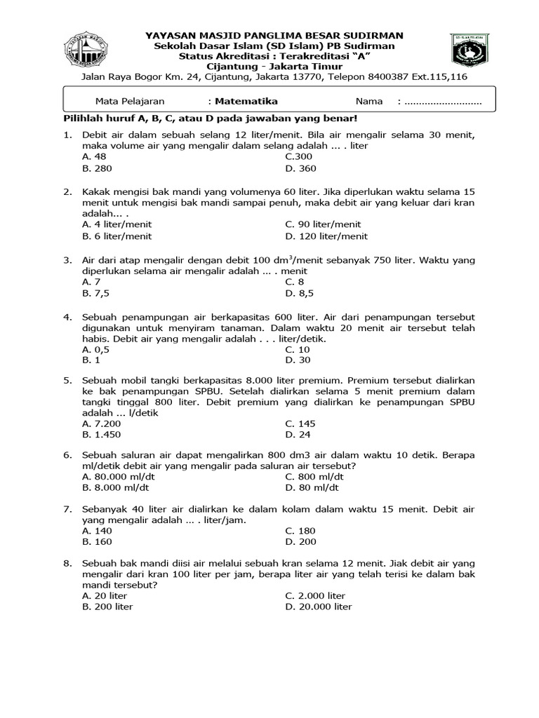 Soal Debit - 114352 | PDF