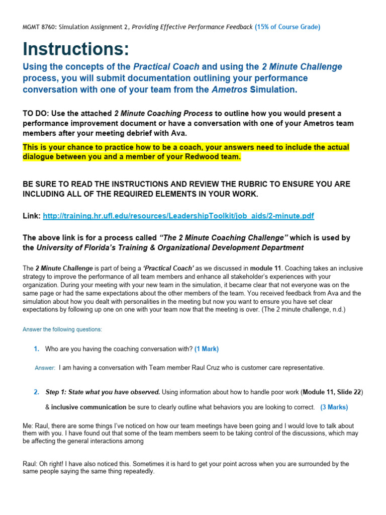 Performance Feedback Coaching Guide | PDF | Leadership | Communication