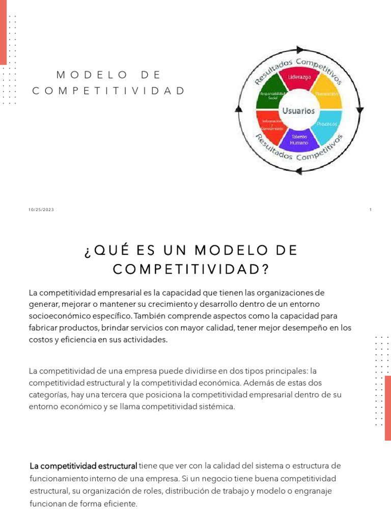 Modelo de Competitividad | PDF | Business | Calidad (comercial)