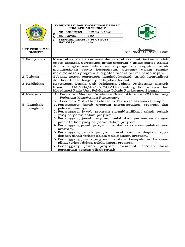 Format Sop & Kak Rev 02 | PDF