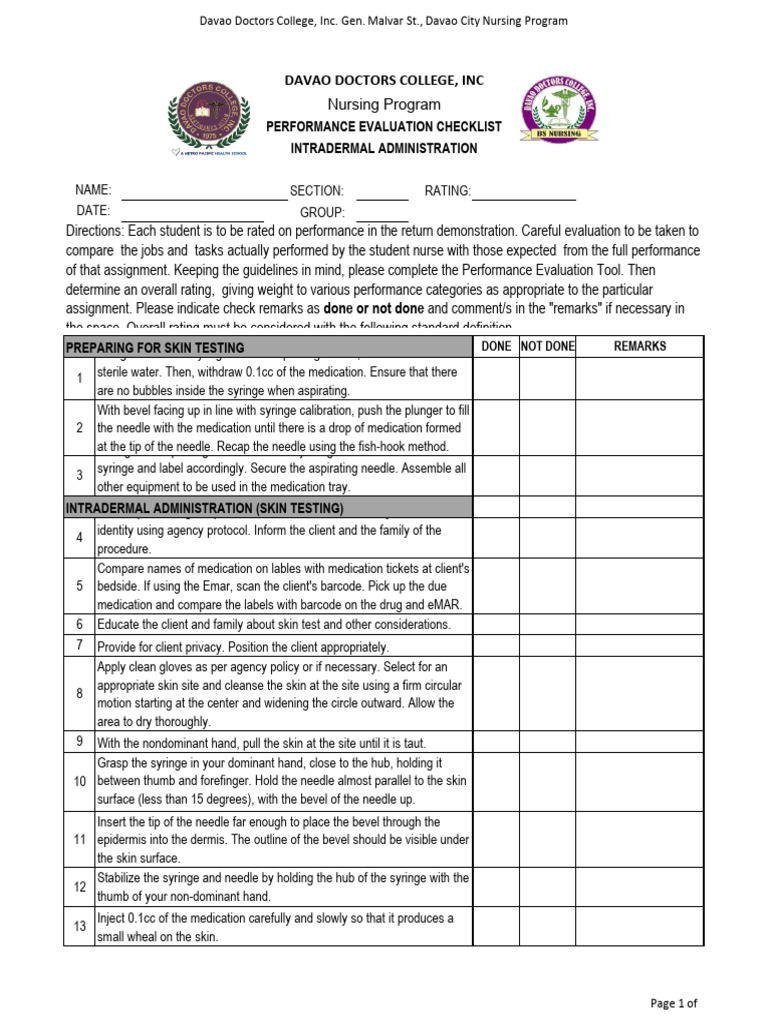 Intradermal Administration PR | Download Free PDF | Syringe | Skin