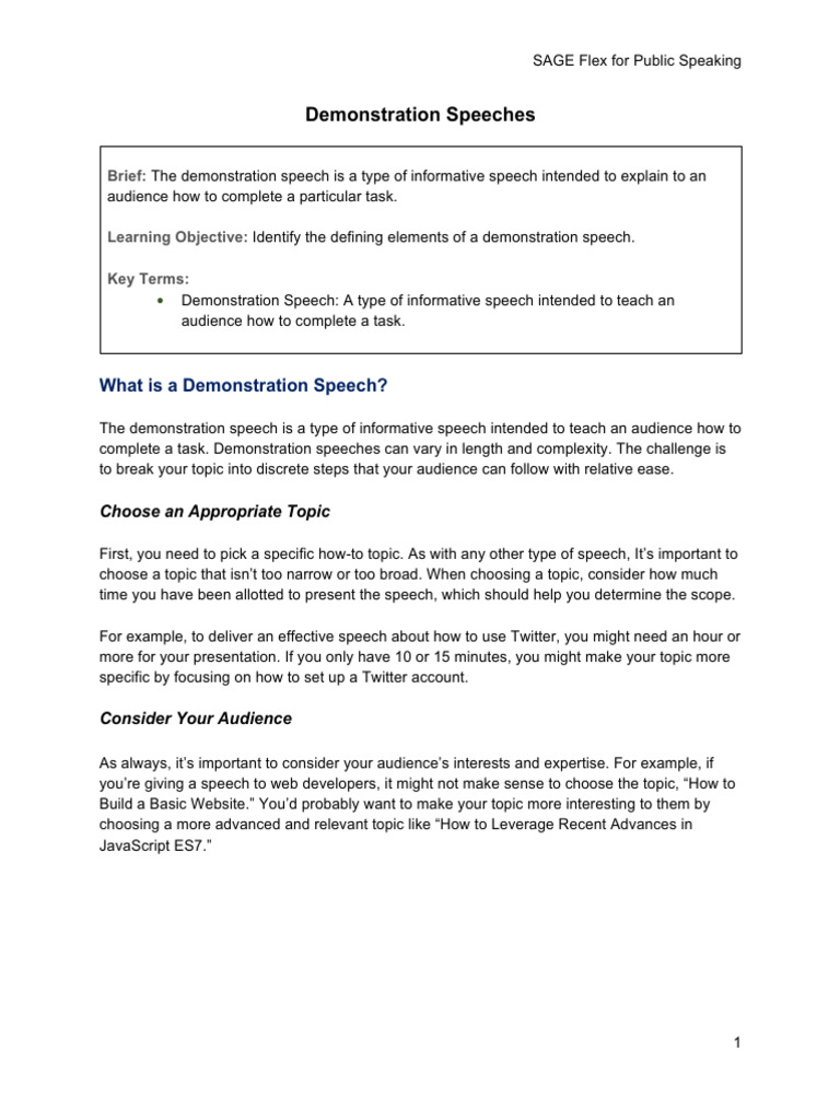 inform_speeches | PDF | Public Speaking | Cognition