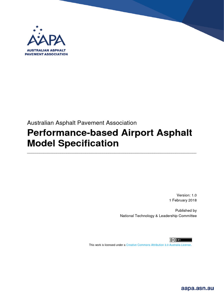 Performance Based Aiport Asphalt Specification v1 | PDF | Road Surface ...