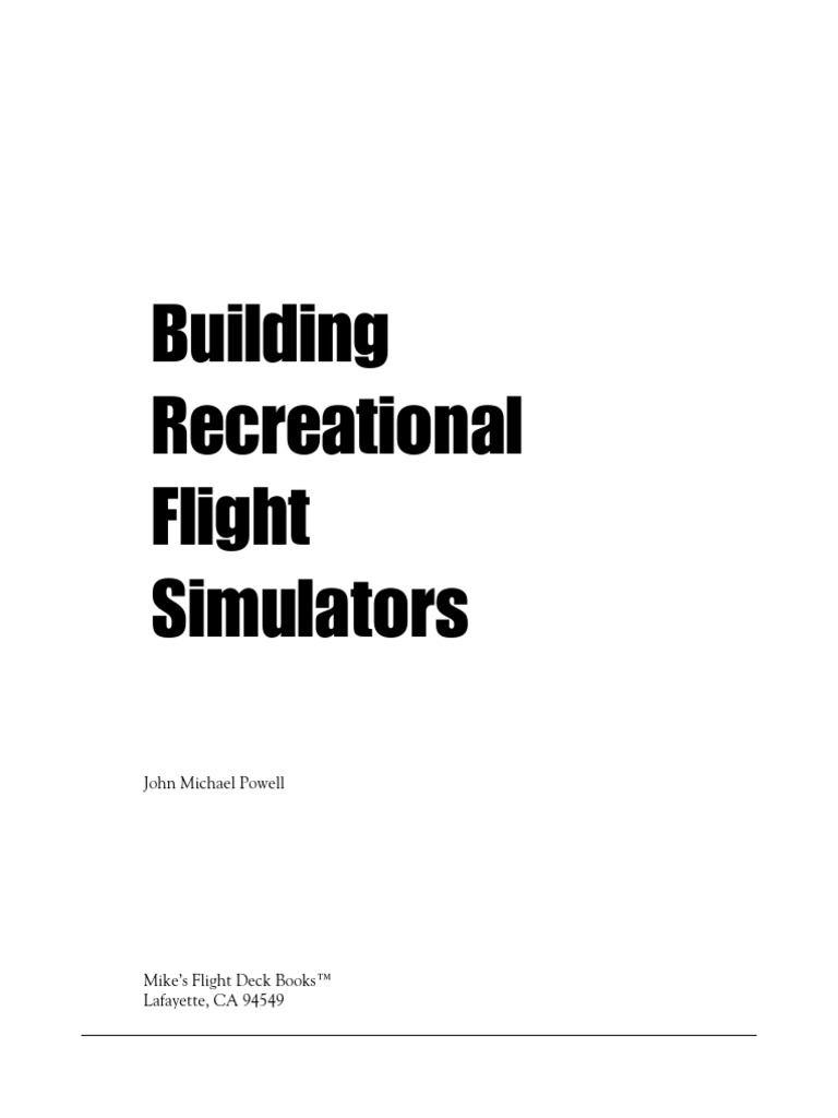 Building Recreational Flight Simulators - Mike's Flight Deck | PDF | Simulation | Input/Output