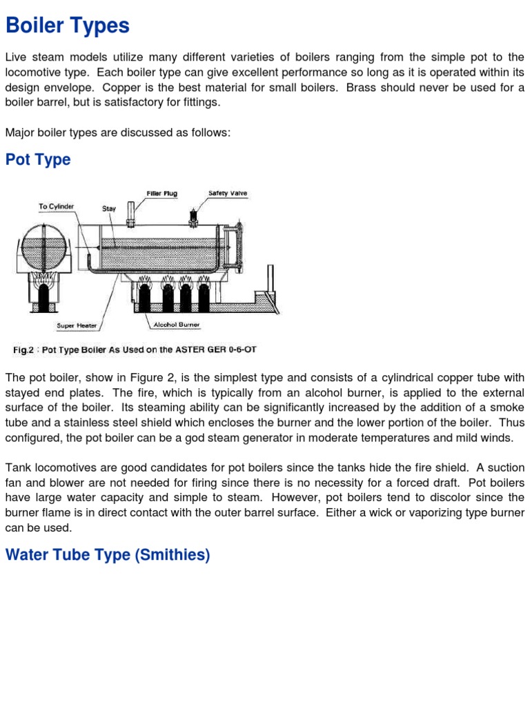 Boilers Types | PDF | Cookware And Bakeware | Boiler