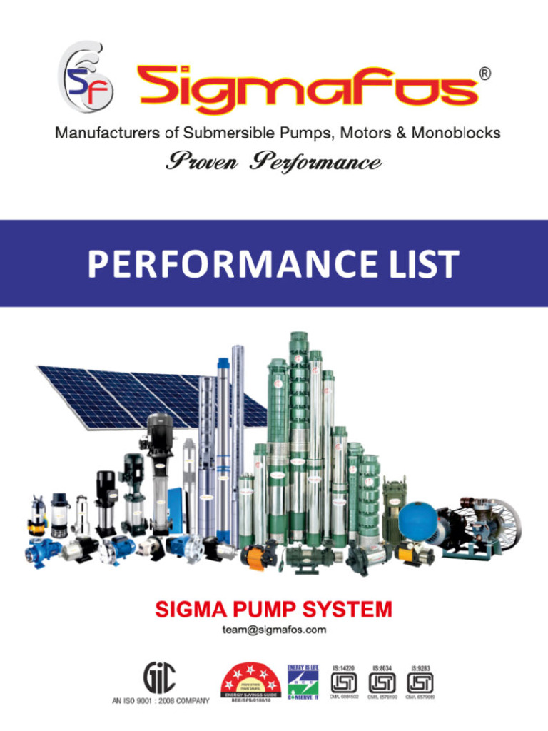 Sigmafos Performance List Final | PDF