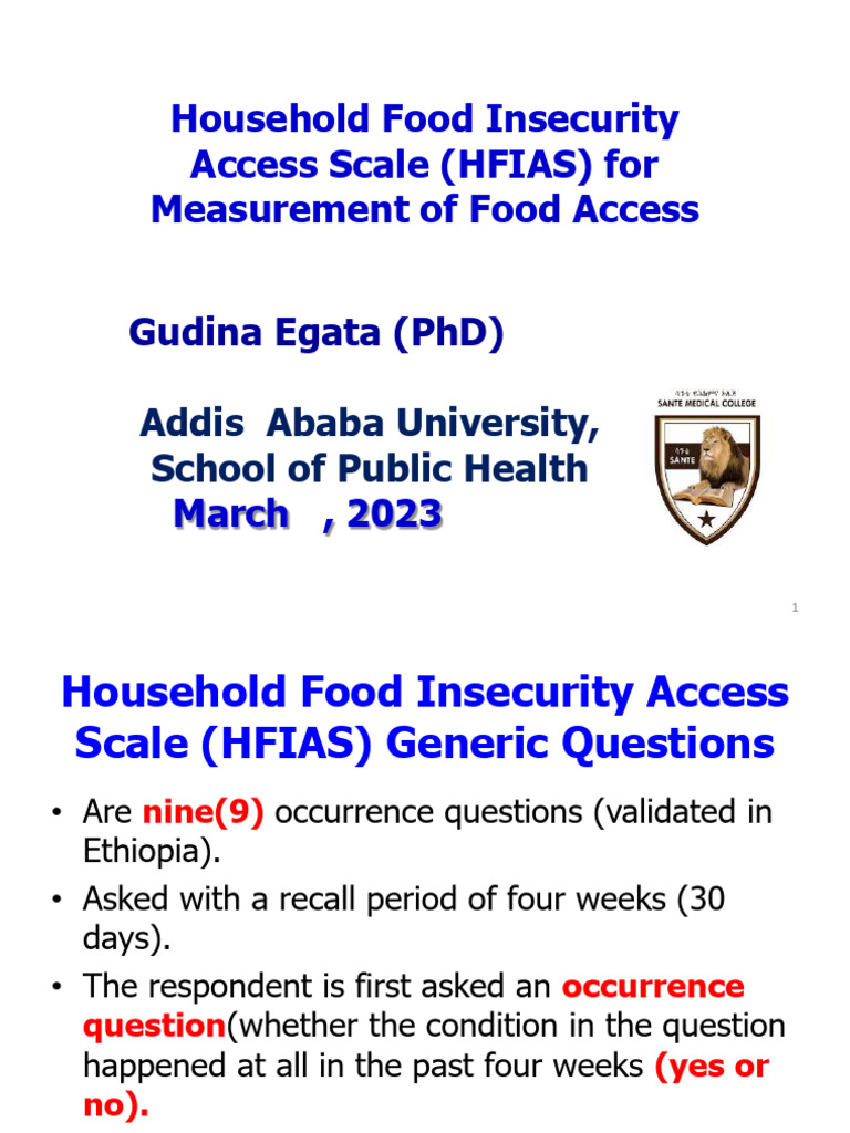Household Food Insecurity | PDF | Food Security | Questionnaire