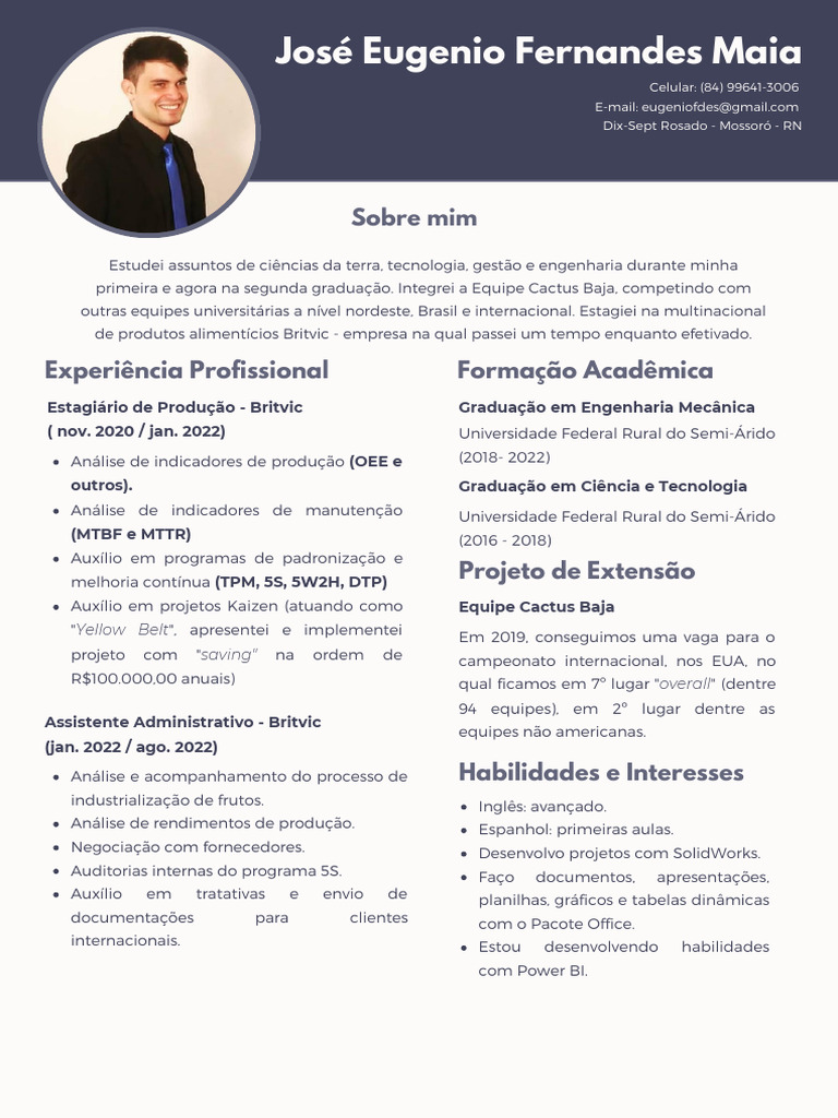 Currículo - Eugenio Fernandes Maia | PDF | Business