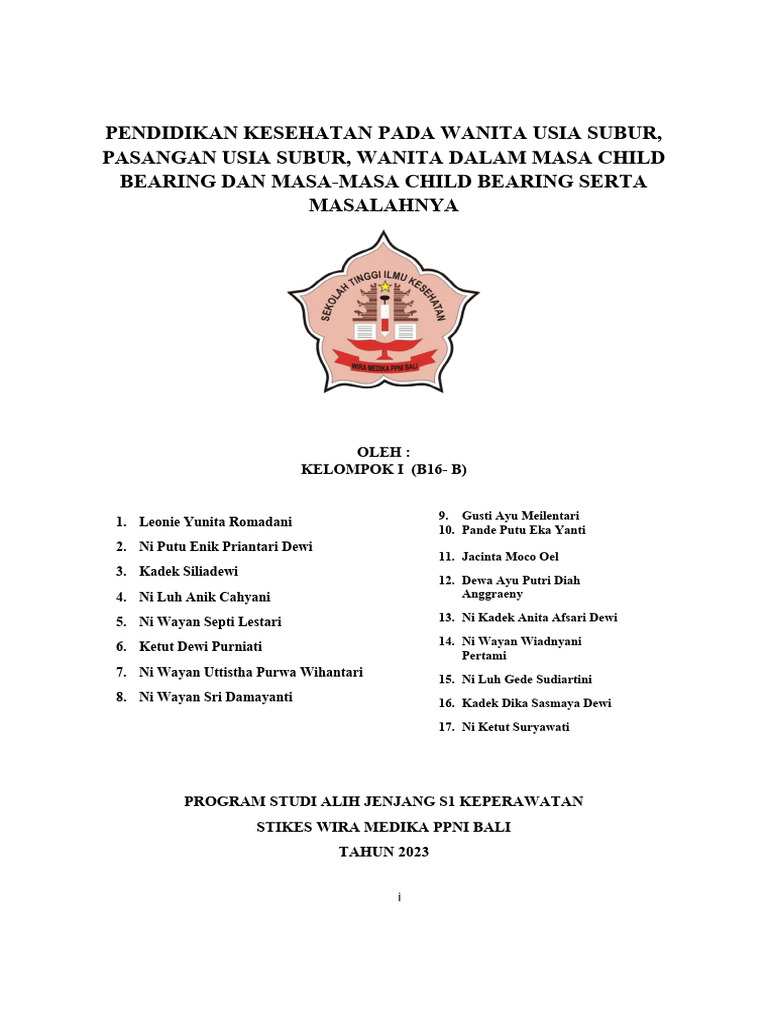 Kelompok 1 Maternitas Makalah Dan Sap | PDF | Pengembangan Diri