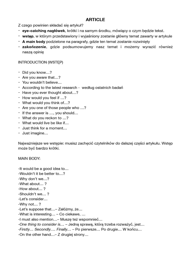 Article Useful Expressions Pdf Pdf