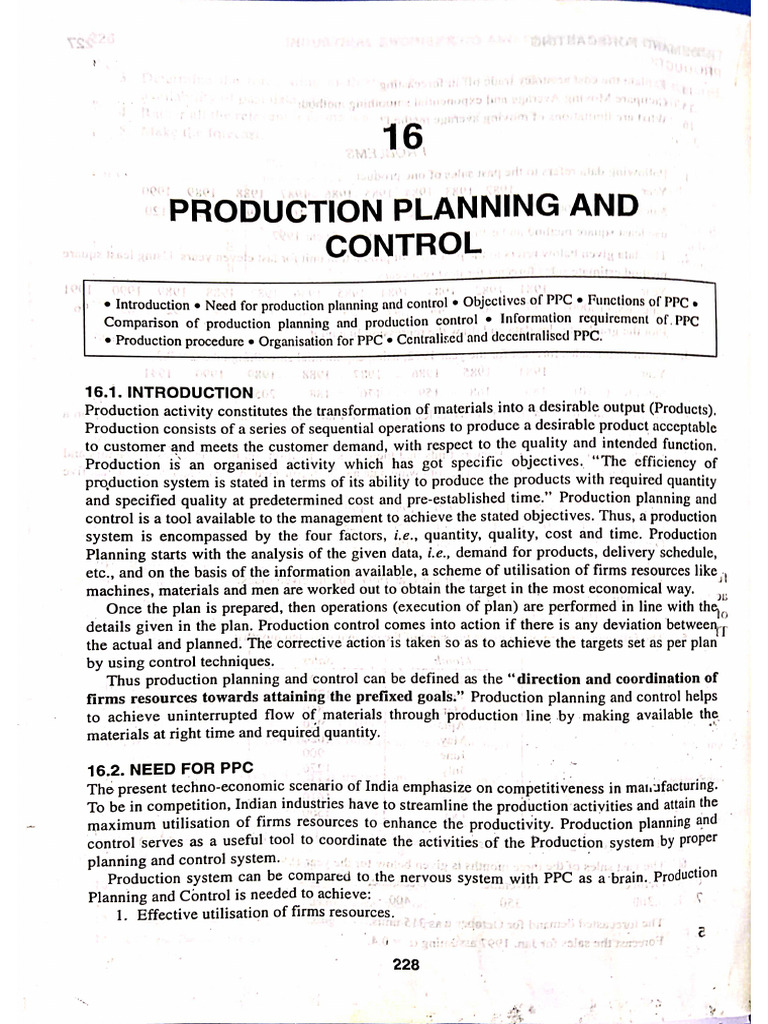 Production Plan | PDF