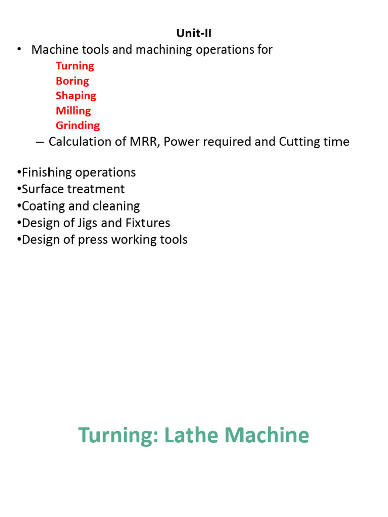 Machining Time For Lathe, Milling, Shaper Etc | PDF | Machining | Abrasive