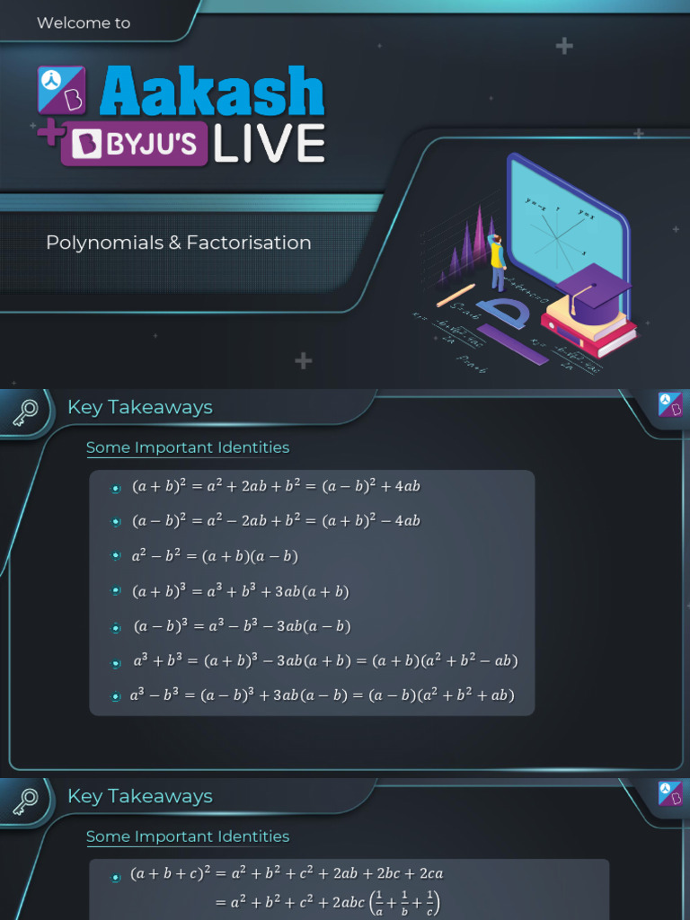 Polynomials and Factorization ORIENTATION | PDF | Factorization | Polynomial