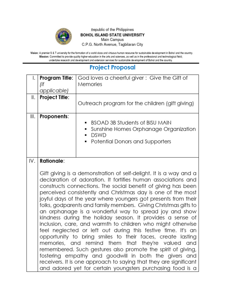 Project Proposal Draft 2 | PDF | Gift | Logistics