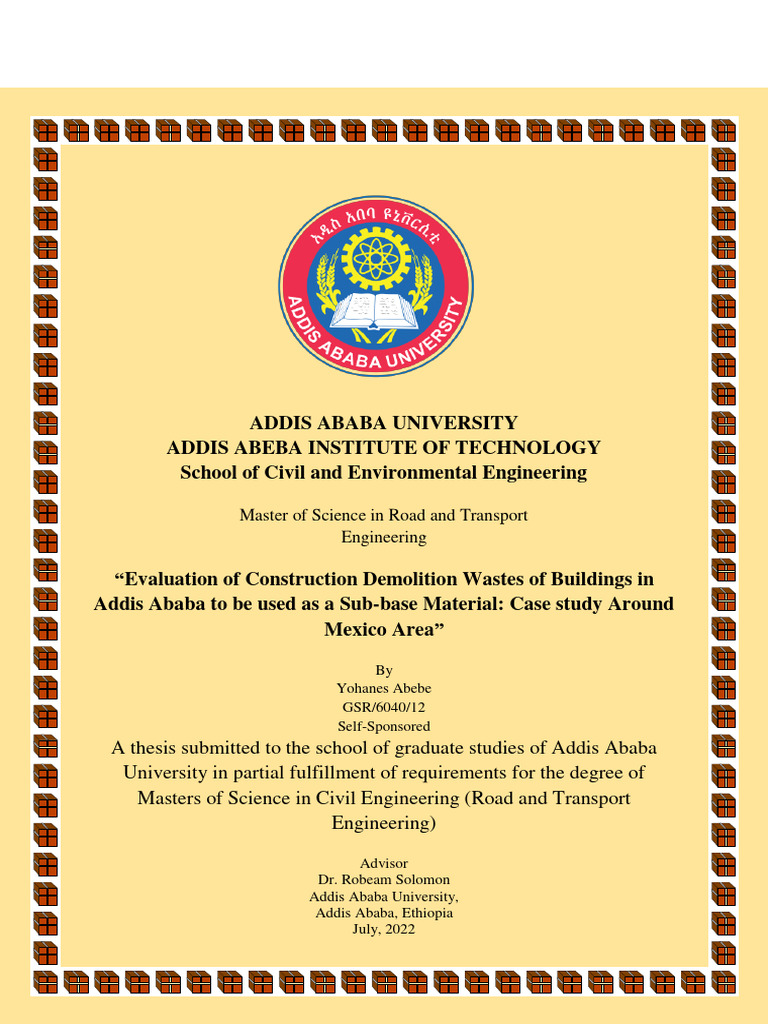 Yohanes Abebe | PDF | Gravel | Infrastructure