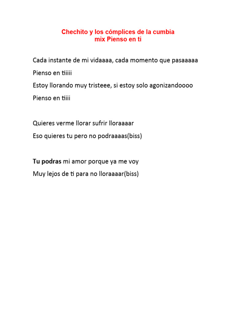 Chechito y Los Cómplices de La Cumbia | PDF