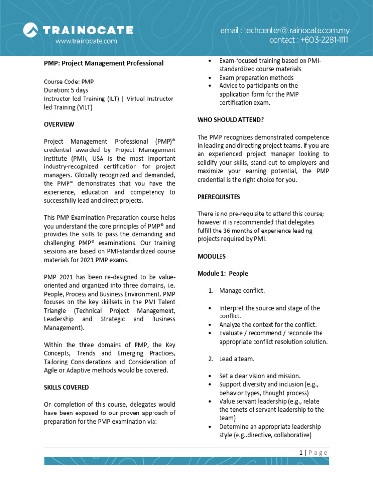 PMP Project Management Professional | PDF | Project Management ...