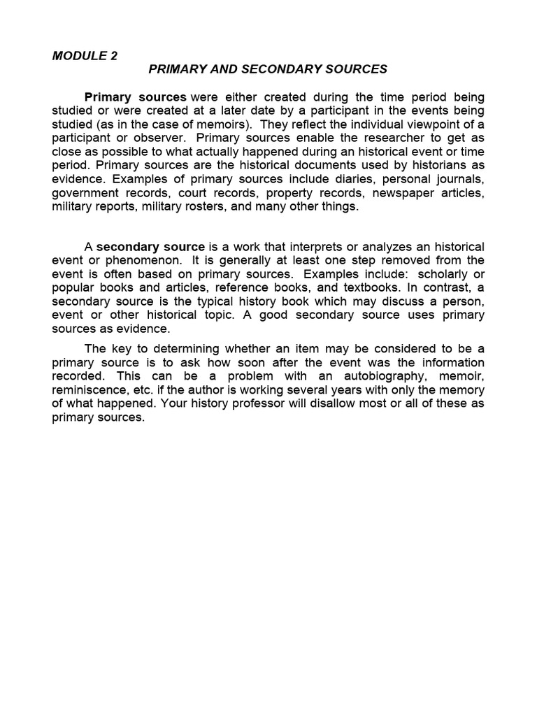 LEARNING MODULE in READINGM2 | PDF | Primary Sources | Truth