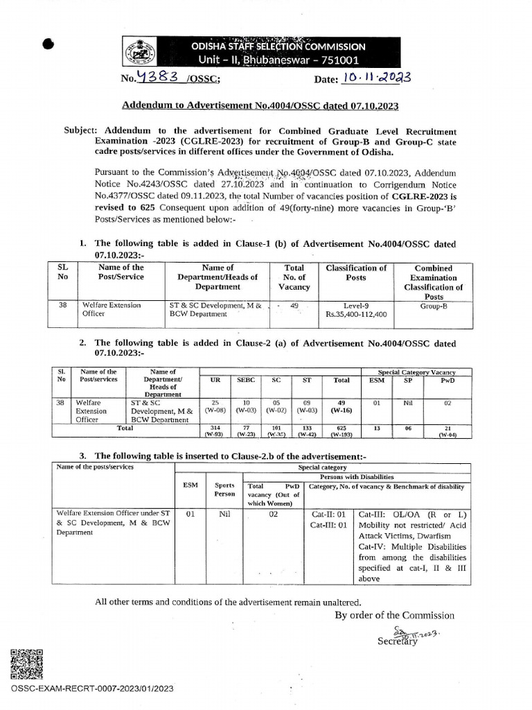 CGLRE-2023 Addendum-3 - 0001 | PDF