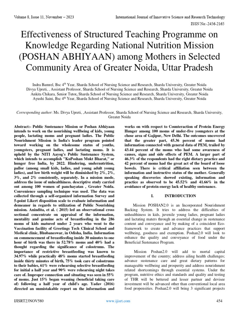 Effectiveness Of Structured Teaching Programme On Knowledge Regarding