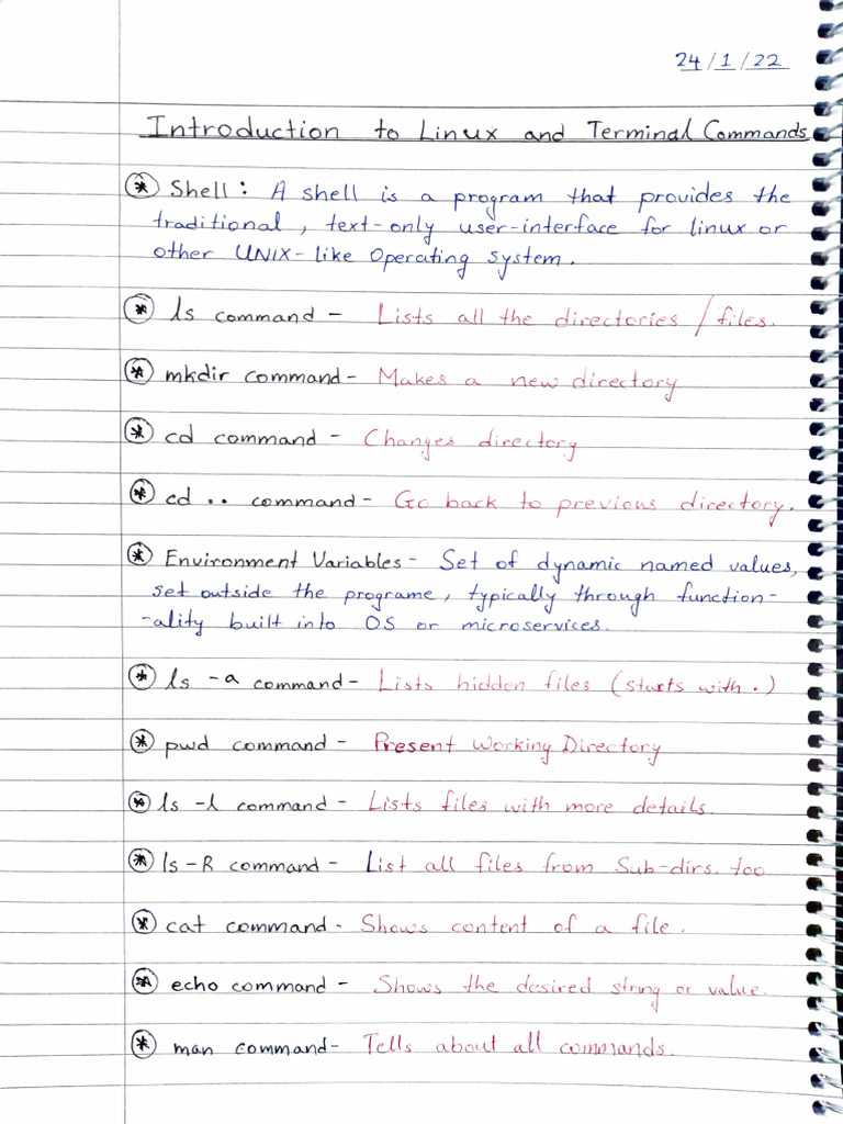 Handwritten Cheatsheet | PDF | Unix | Software