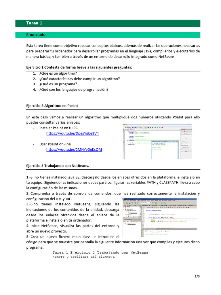 Preparación para Programar en Java | PDF | Aplicaciones y software ...