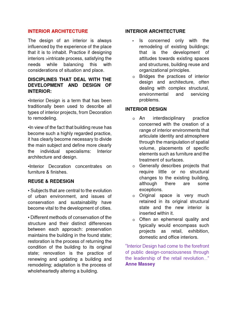 Interior Architecture | PDF | Specification (Technical Standard ...