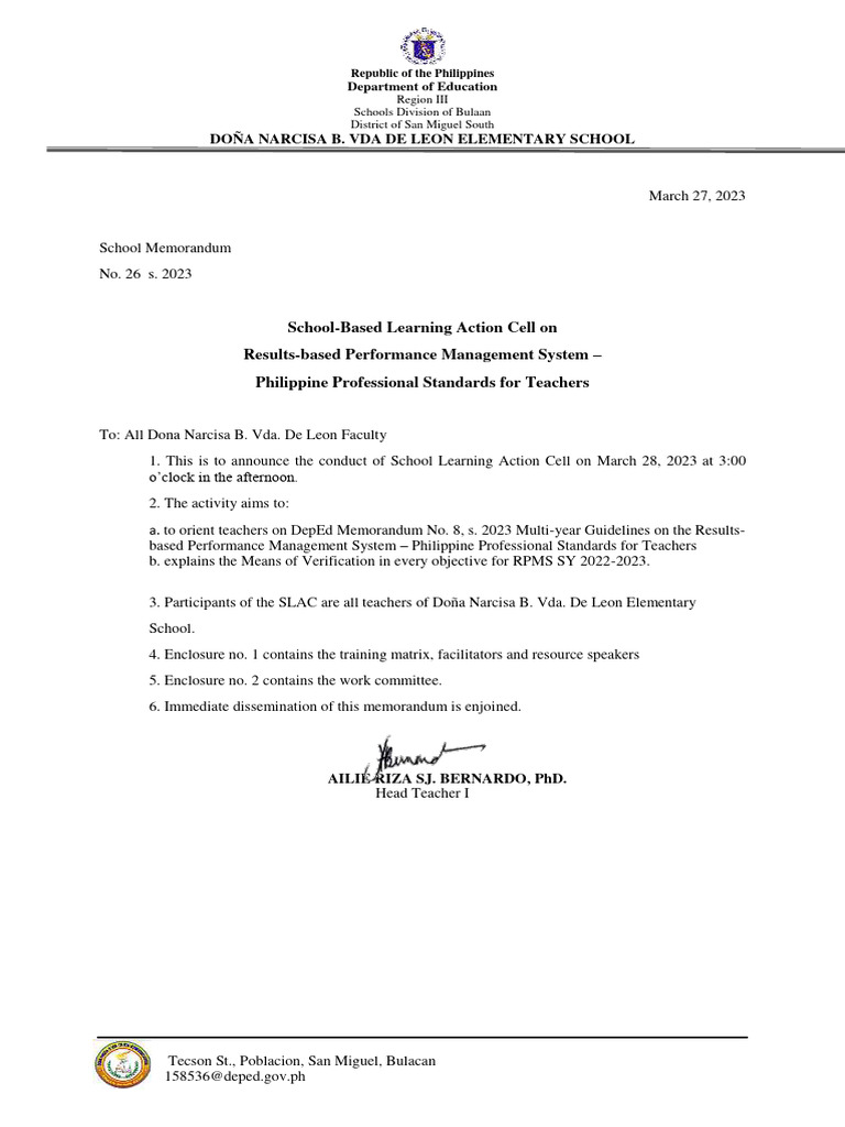 Slac RPMS | PDF | Learning